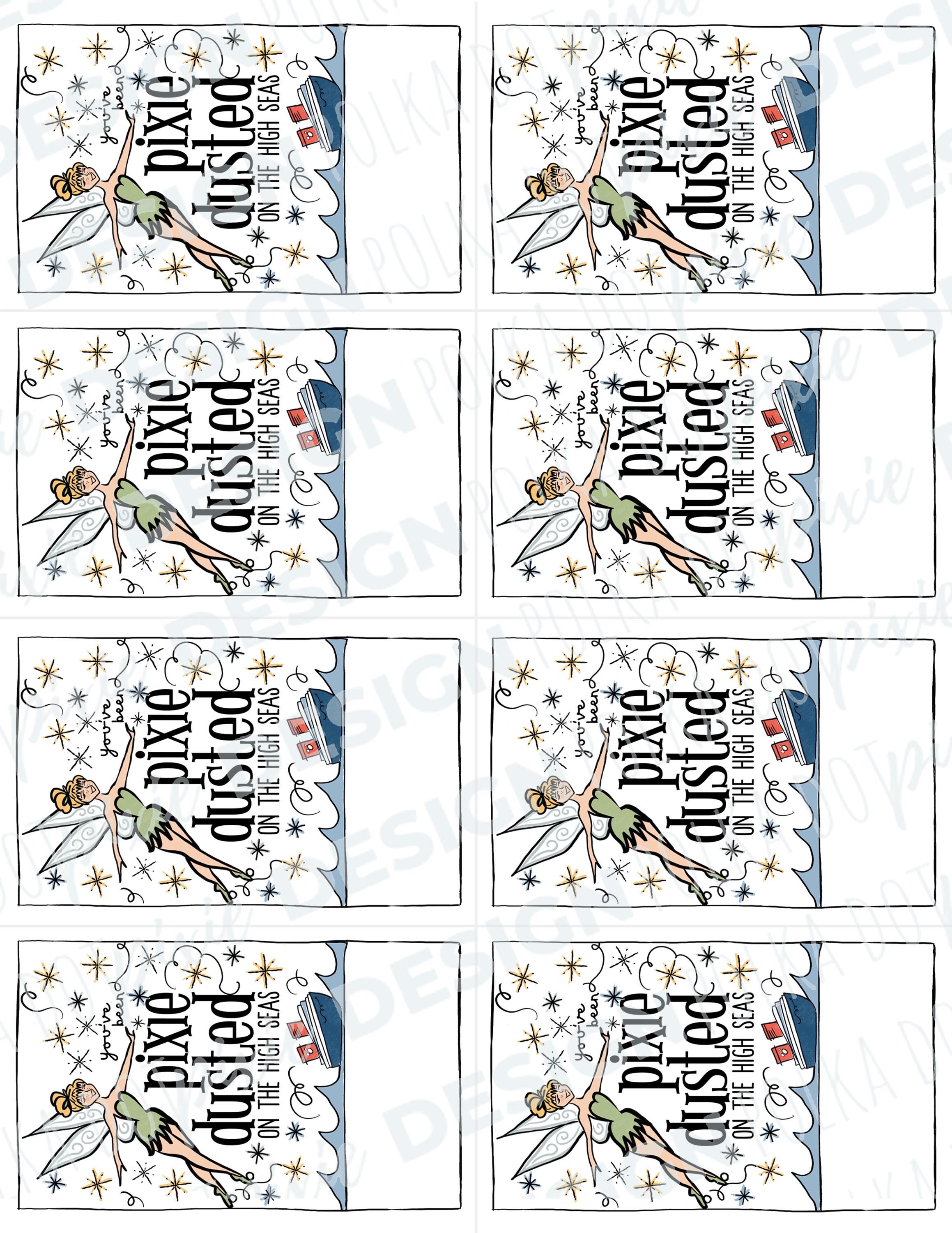 Pixie Dust Gift Tags - Disney Cruise Gift You've Been Pixie Dusted on ...