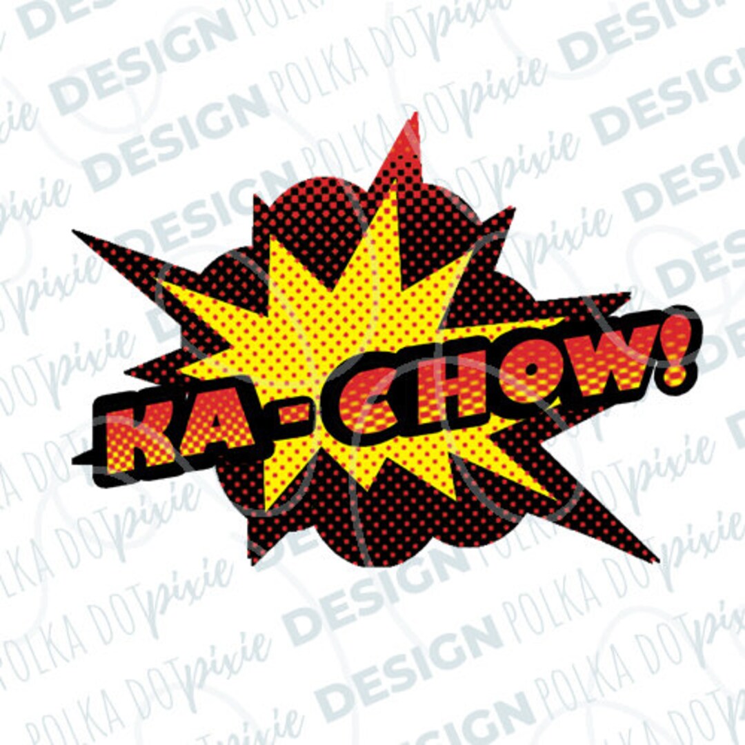 Cars Kachow Retro Graphic Cut File Cars SVG PNG JPG Comic Book - Etsy