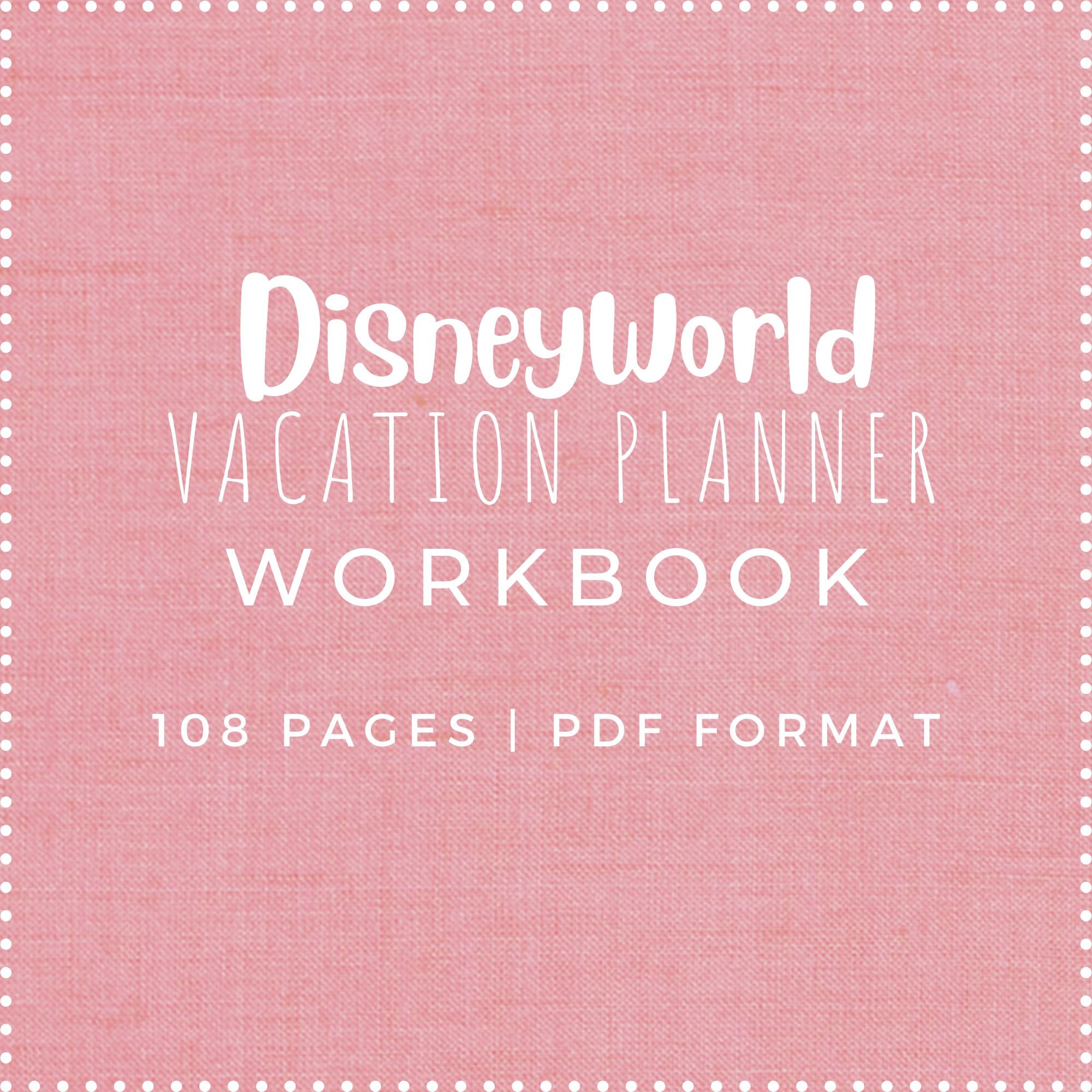 Trip PLANNER WDW Workbook Orlando Theme Park Disneyworld Planning ...