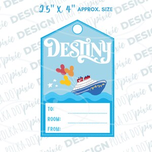 Disney Cruise Ship Gift Tag | DCL Fish Extender Tags | Downloadable PDF ...