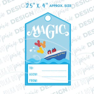 Disney Cruise Ship Gift Tag | DCL Fish Extender Tags | Downloadable PDF ...