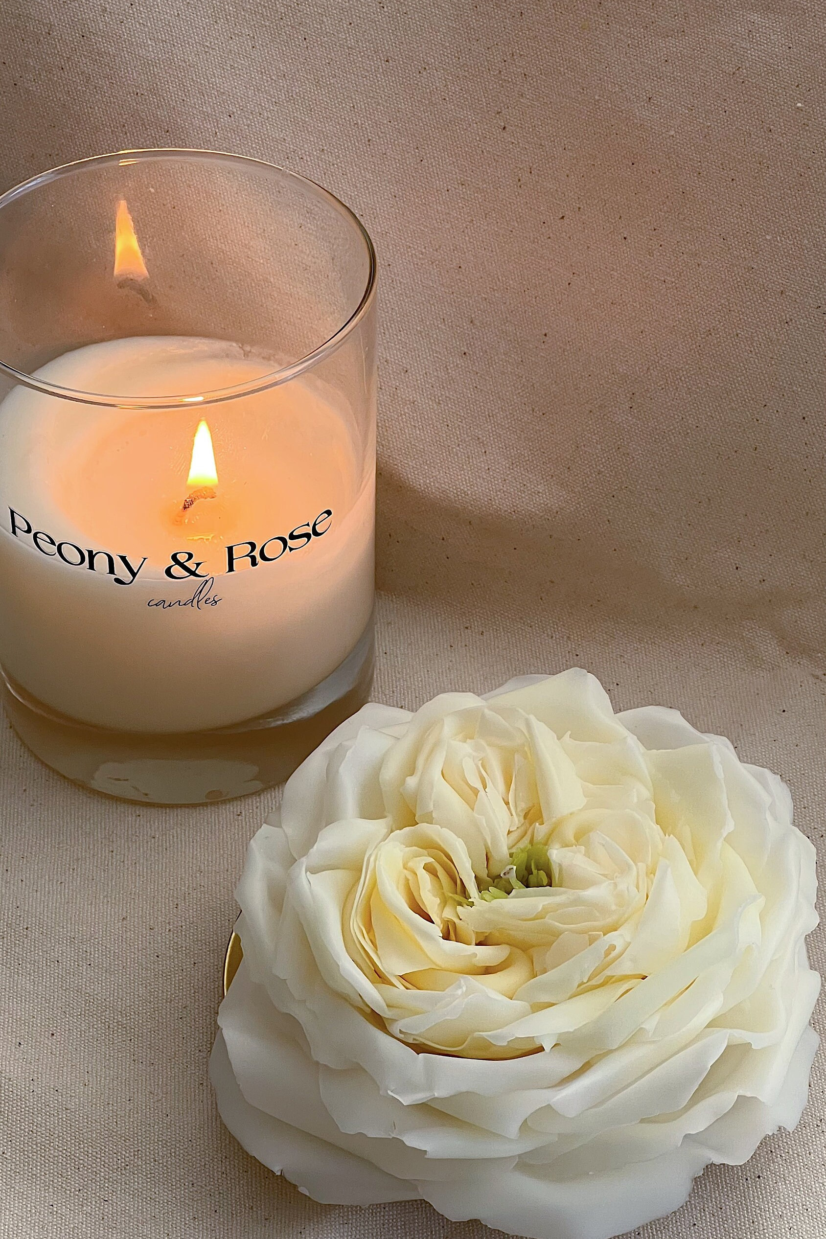 Lemon Rose Flower Candle I Beeswax Candles I Aesthetic Candles I ...