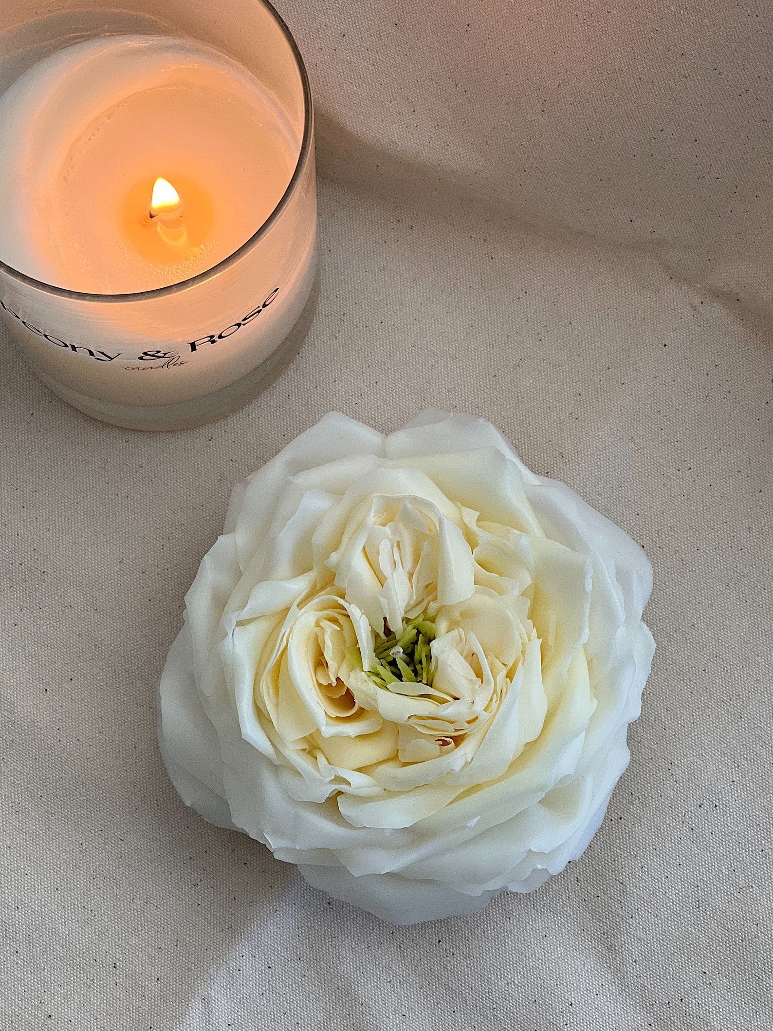 Lemon Rose Flower Candle I Beeswax Candles I Aesthetic Candles I ...