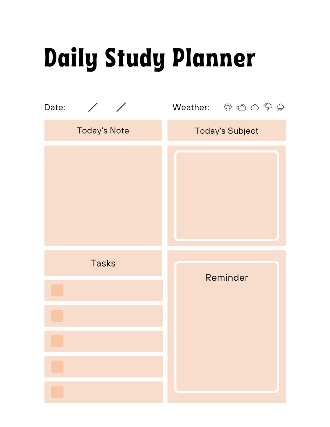 Printable Study Planner, Study Tracker, Assignment Organizer, Homework ...