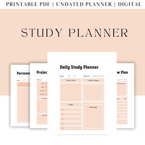 Printable Study Planner, Study Tracker, Assignment Organizer, Homework ...