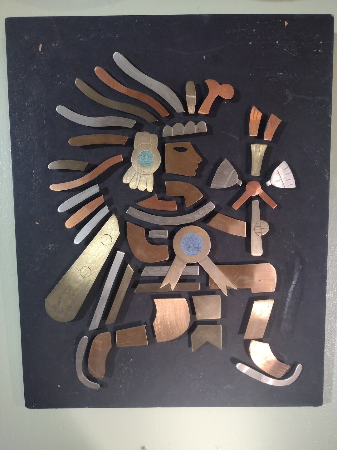 Aztec/myan Castillos-style Divorced Metals Plaque - Etsy