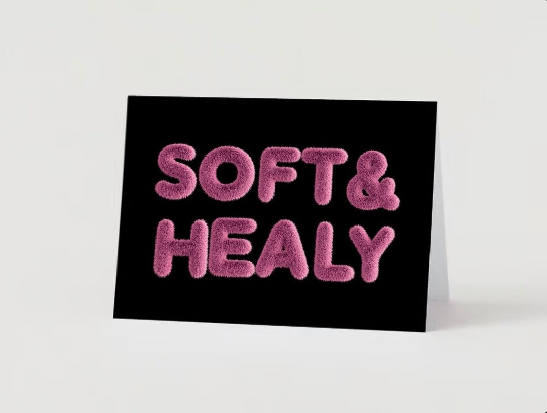 Fuzzy Letter "warm Fuzzy: Blank Mental Wellness Cards. 10 Pack. - Etsy