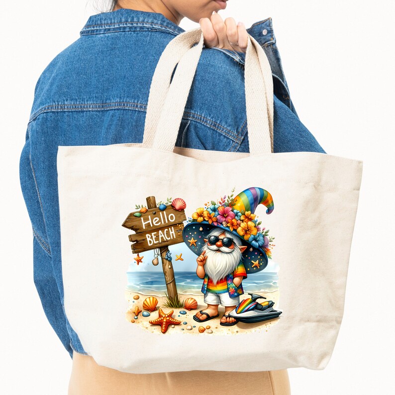 Whimsical Ocean Explorer Gnome With Rainbow Hat, Explorer, Rainbow Hat ...