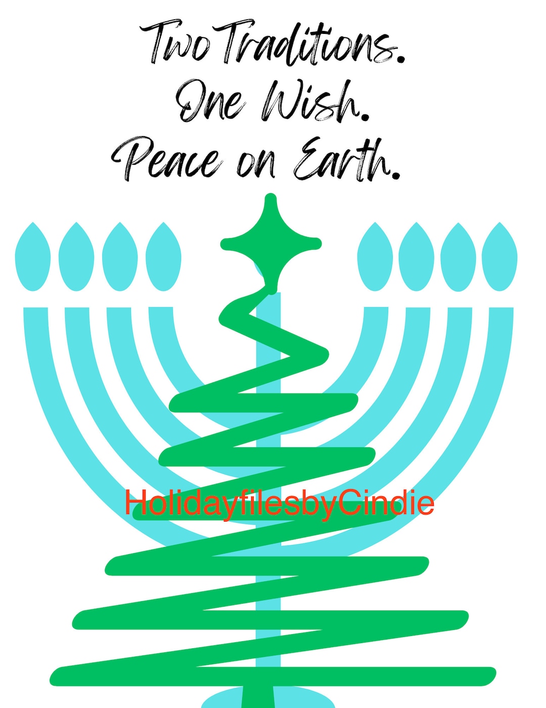 Two Traditions. One Wish. Peace on Earth. - Etsy