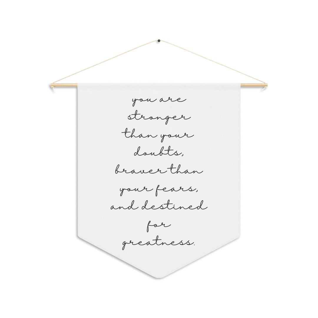 You Are Stronger Motivational Pennant Banner -wall Decor, Inspirational ...