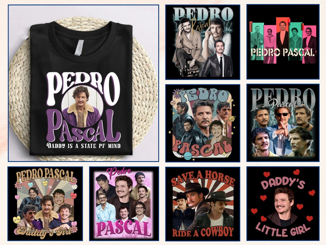 Pedro Pascal Png Bundle, Pedro Pascal Vintage Unisex Png, Actor Homage ...