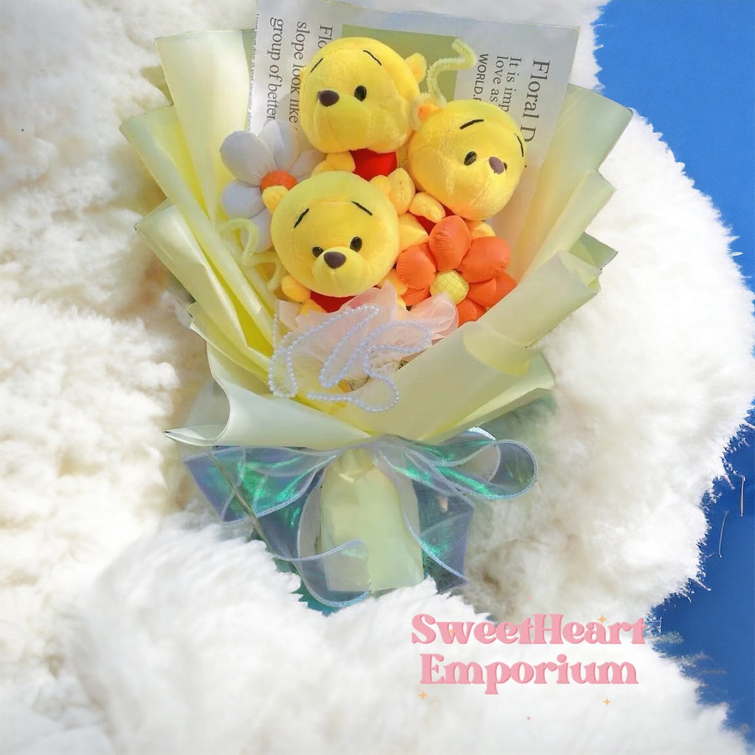 Winnie the Pooh Inspired Plush Bouquet, Bouquet, Flower Bouquet ...
