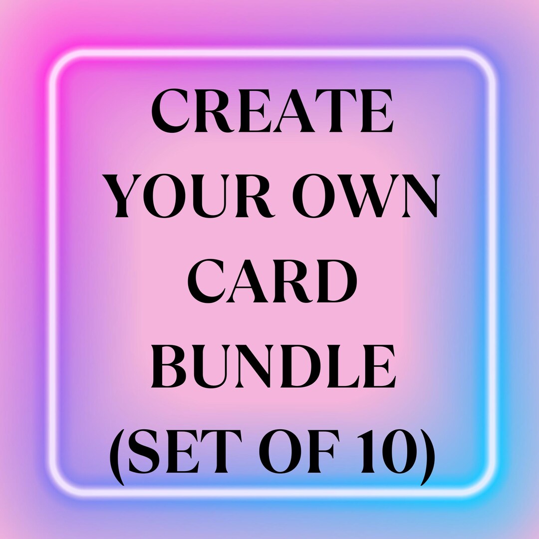 Create Your Own Custom Card Set of 10 With Envelopes, Blank Inside ...