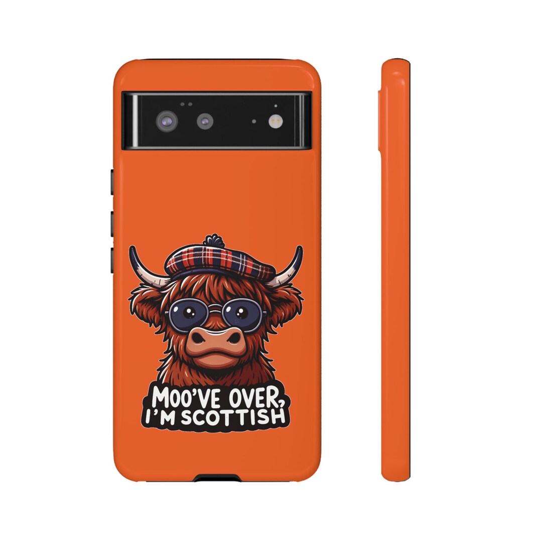 Scottish Moo-ver Phone Case Highland Cow Design Humorous and Durable ...