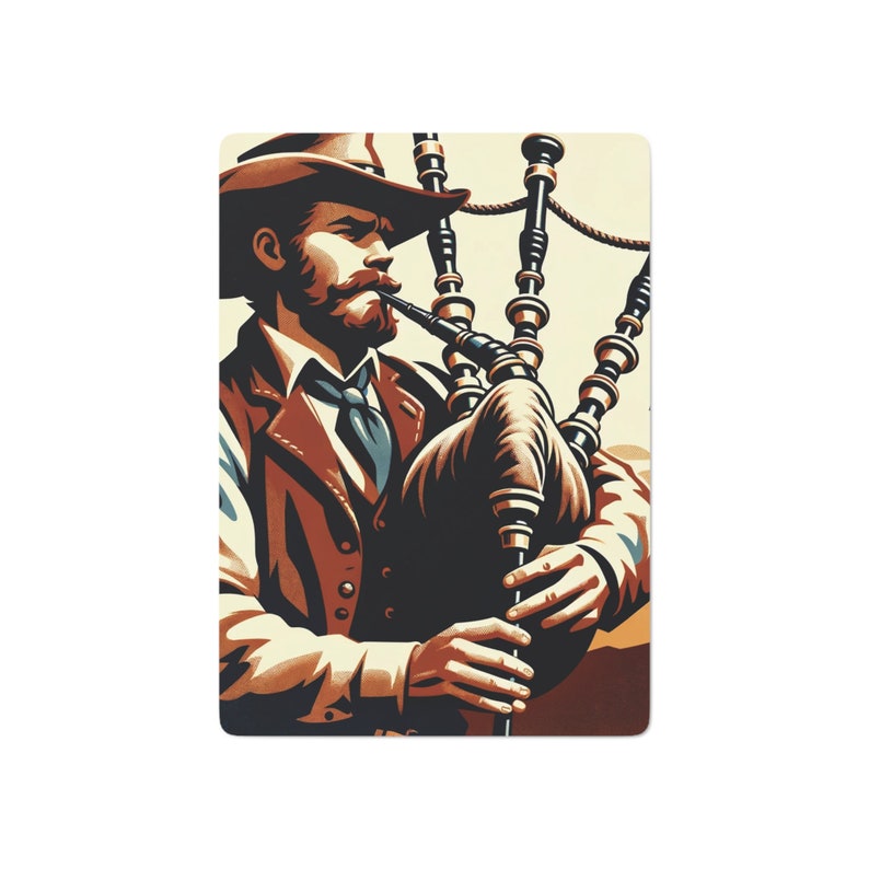 Cowboy Piper Playing Cards - Wild West Meets Scottish Bagpipes - Unique ...