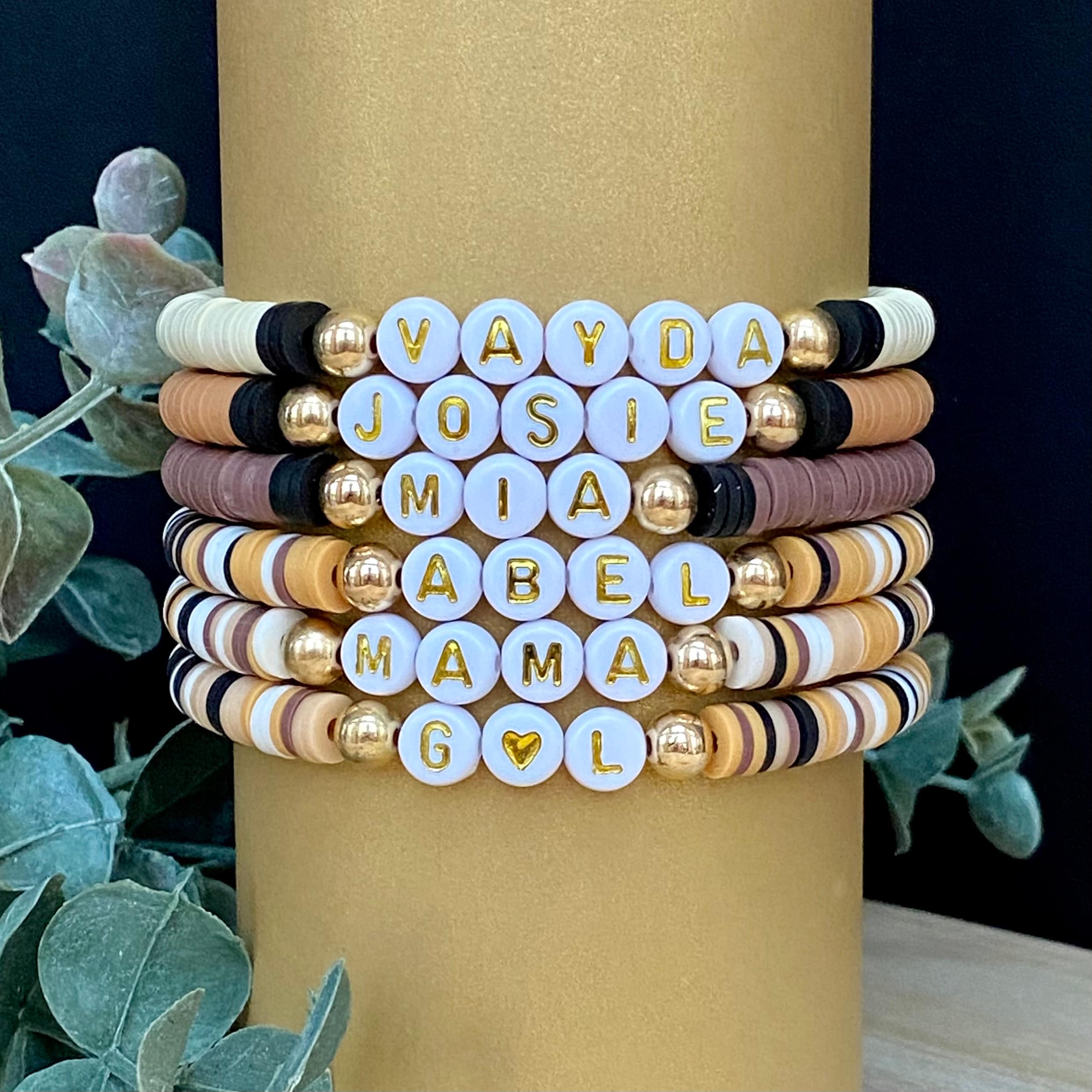 Customizable Neutral Custom Name Bracelet Layering Bracelets, Women's ...