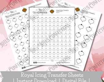 Gingerbread House Royal Icing Transfer Sheets, Christmas Royal Icing ...