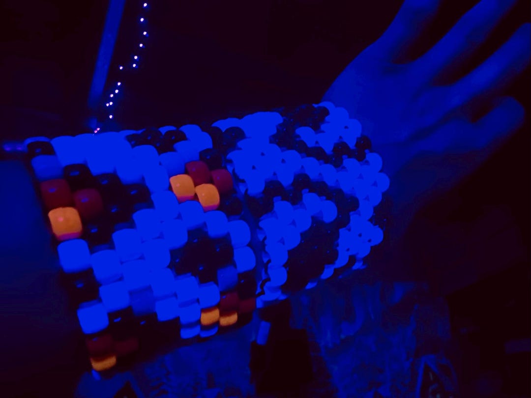 Gold Tooth Skeleton Kandi Cuff Original Design - Etsy