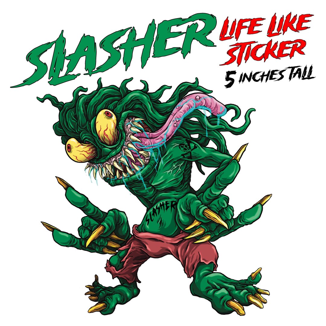 Slasher Santa Cruz Skateboards Life Like Large 5 Inch Sticker - Etsy
