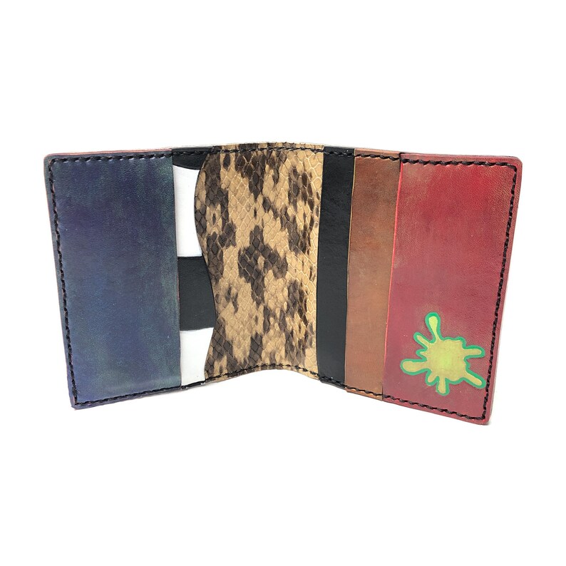 Beetlejuice Bifold Minimalist Leather Wallet With Bio Exorcist Business ...