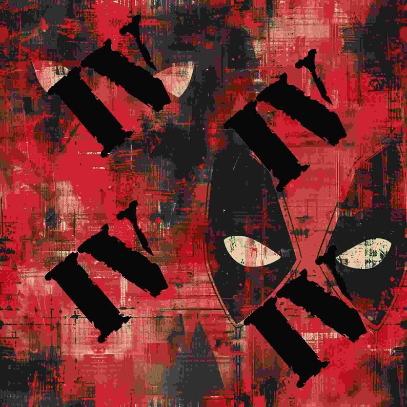 Deadpool Inspired Seamless Pattern SVG PNG 20 Files - Etsy