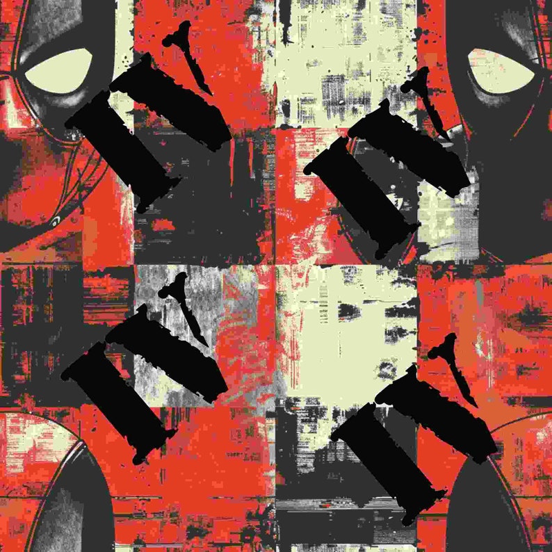 Deadpool Inspired Seamless Pattern SVG PNG 20 Files - Etsy