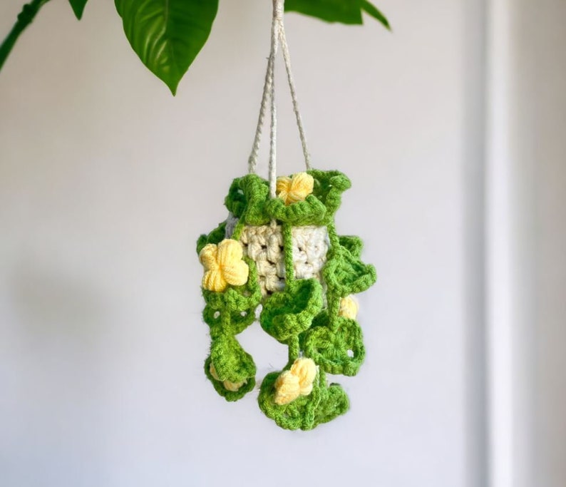Crochet Hanging Drooping Montera Flower for Car. - Etsy
