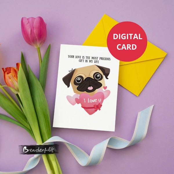 Pug Valentine - Etsy UK