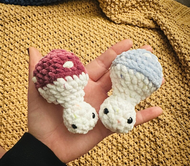 Mini Mushy Pop Crochet Fidget Key Chain Crochet Mushroom Plush - Etsy
