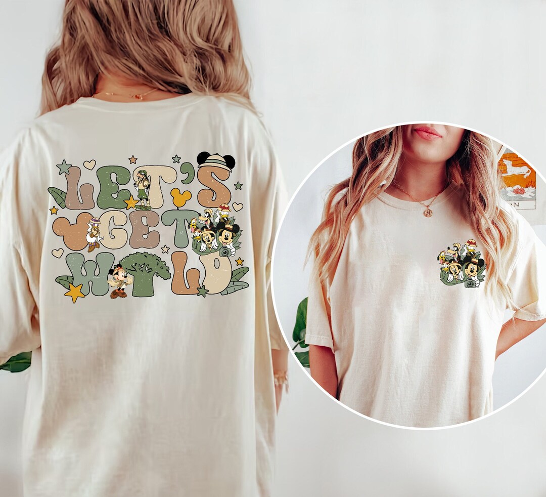Vintage Disney Safari Tshirt, Mickey and Friends Safari Tshirt, Disney ...
