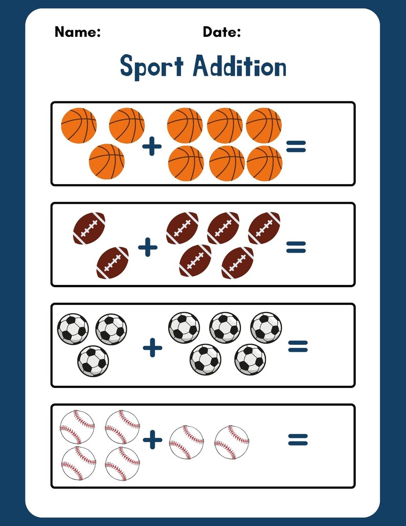 Math Addition Practice Worksheets for Younger Kids. Fun Themed ...