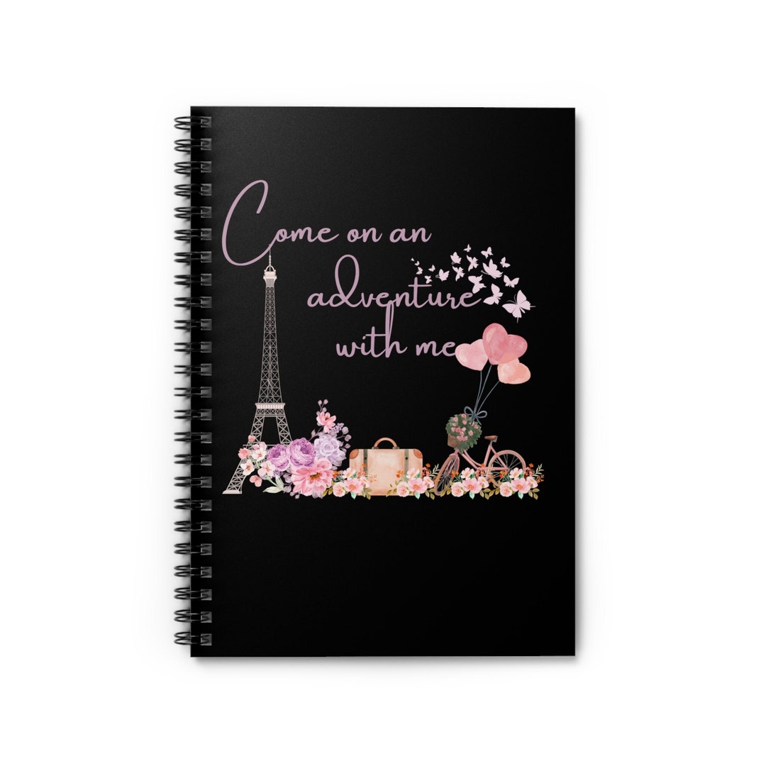 Paris Eiffel Tower Spiral Notebook Ruled Line. Gifts for Her. Womens ...