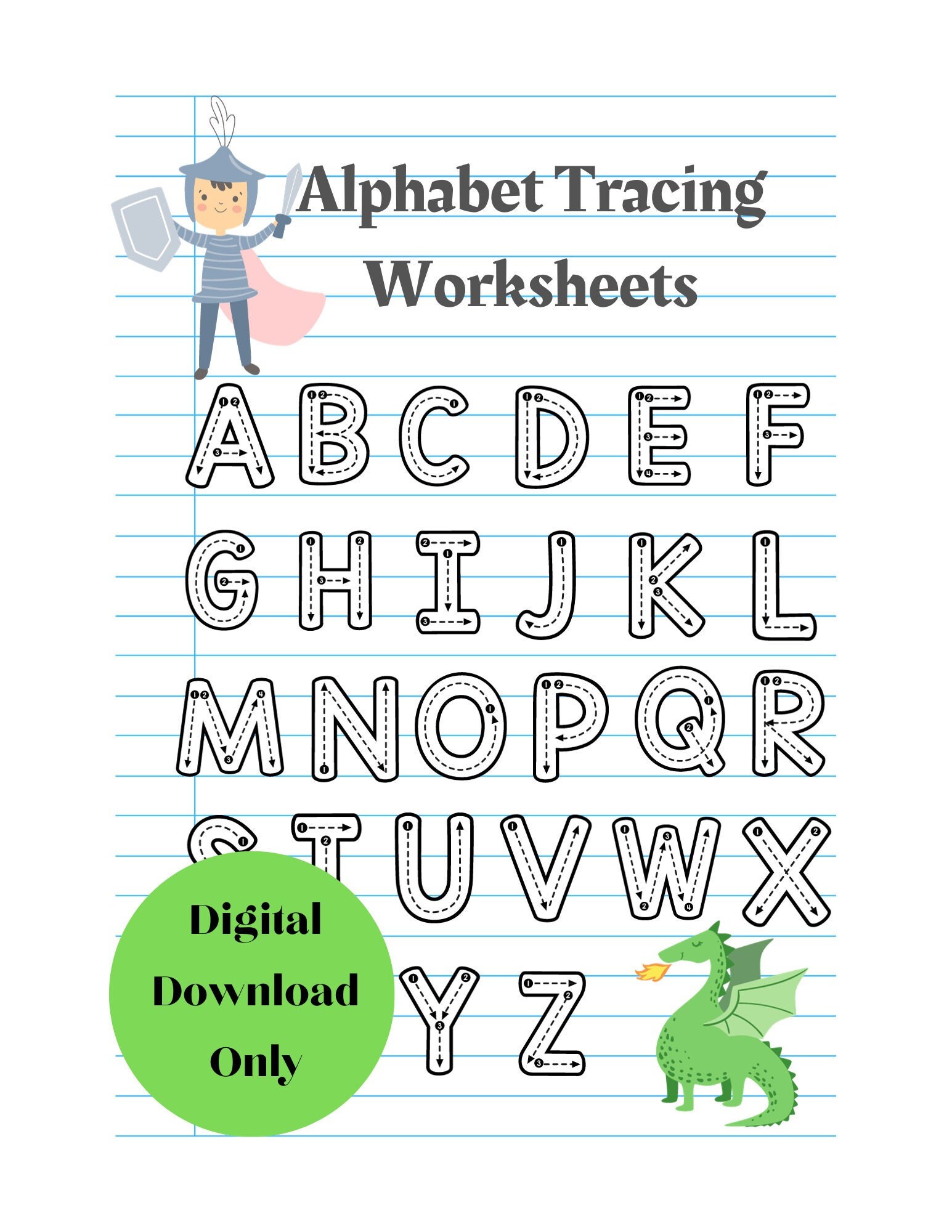 Alphabet Tracing Worksheets Practice Alphabet Tracing Education Writing ...