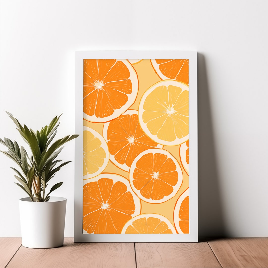 Grapefruit Collage Printable Art, Fresh Grapefruit Poster, DIY Digital ...