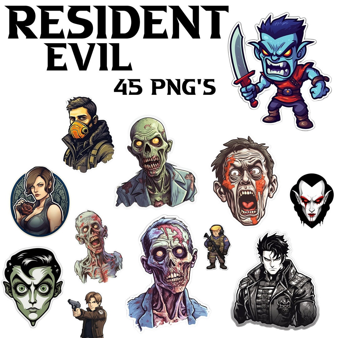 Resident Evil PNG Sticker Pack Resident Evil Designs Digital Printable ...