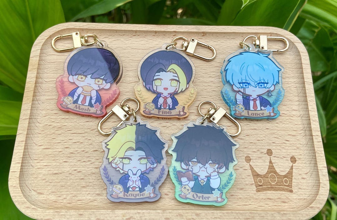 Mashle Keychain : Magic and Muscles - Mash , Finn , Lance , Rayne ...