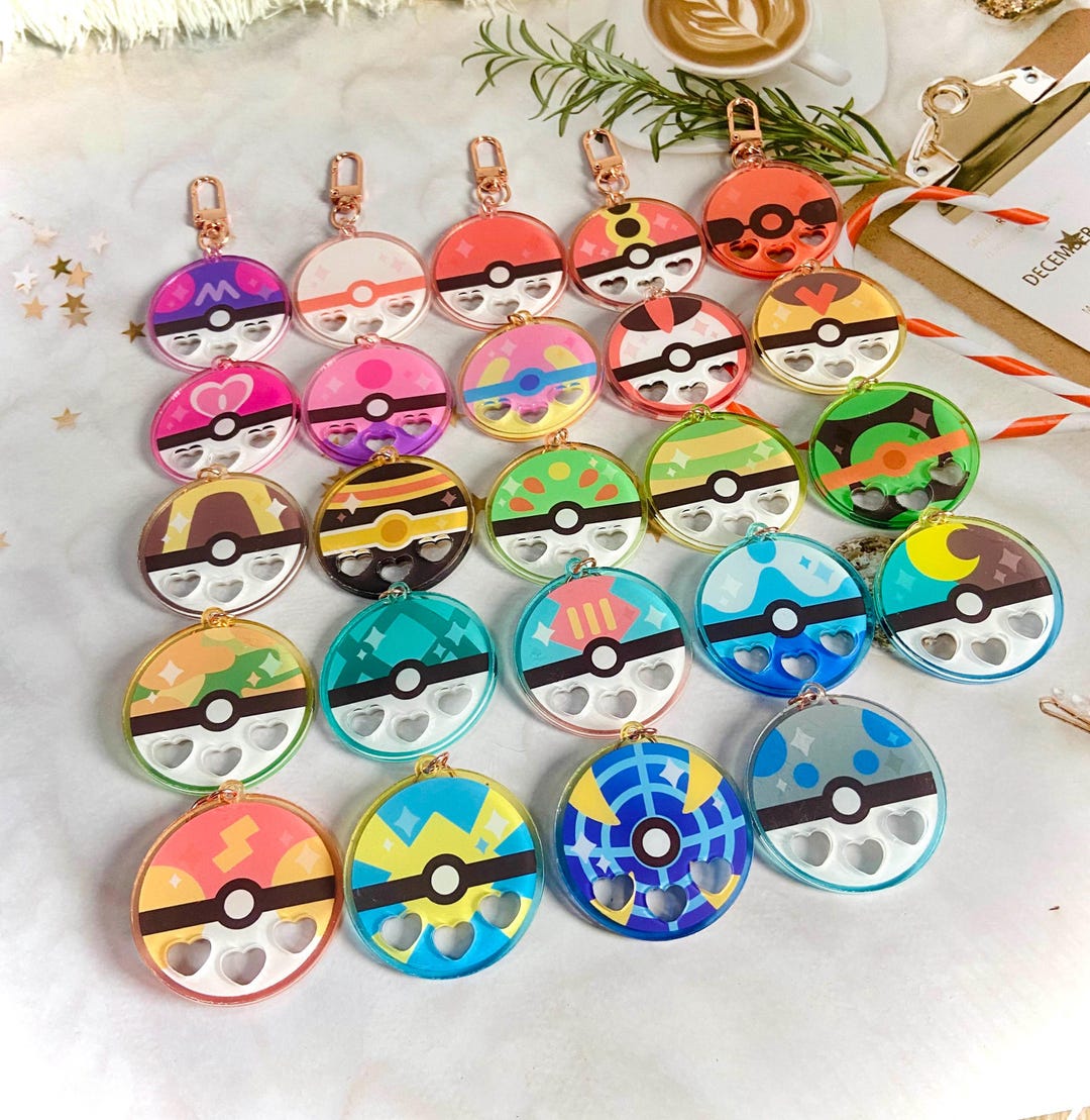 Acrylic Keychains : Pokeball Holder - Etsy UK