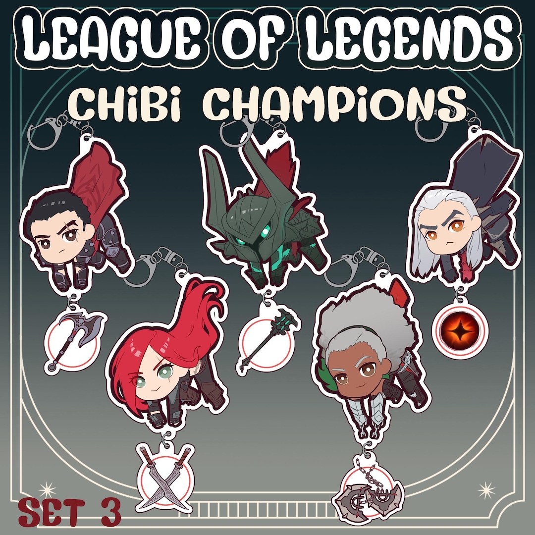 League of Legends | Chibi Champs Set 3 | Acrylic Keychain Charm ...
