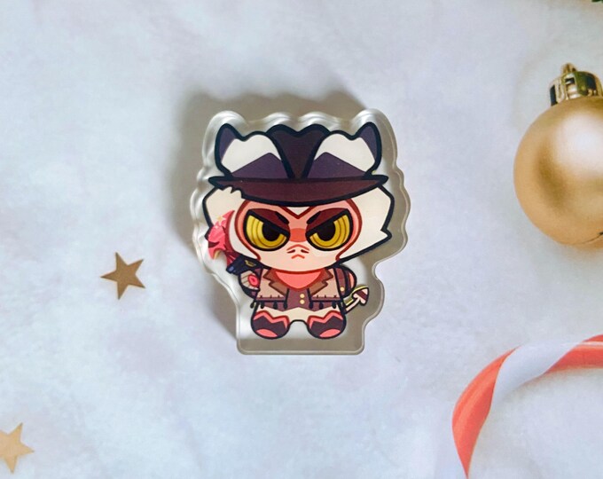 Helluva Boss Thick Standee Staring at You : Striker - Etsy