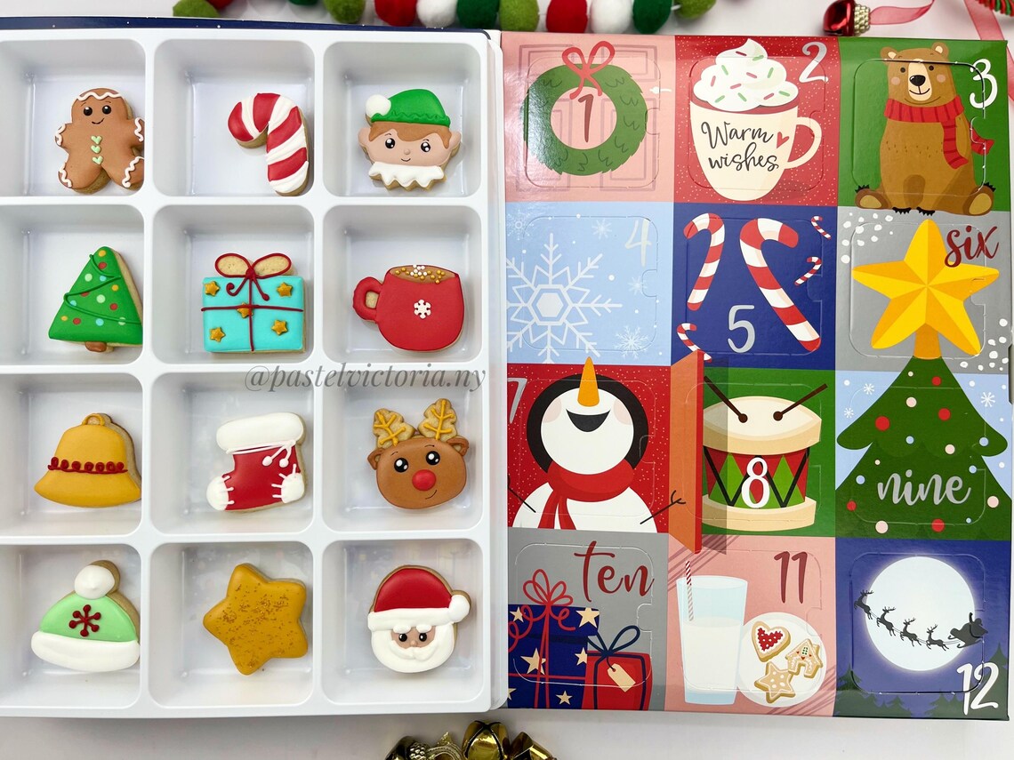 Christmas Cookie Advent Calendar, Christmas Gift, Great Gift Idea for ...