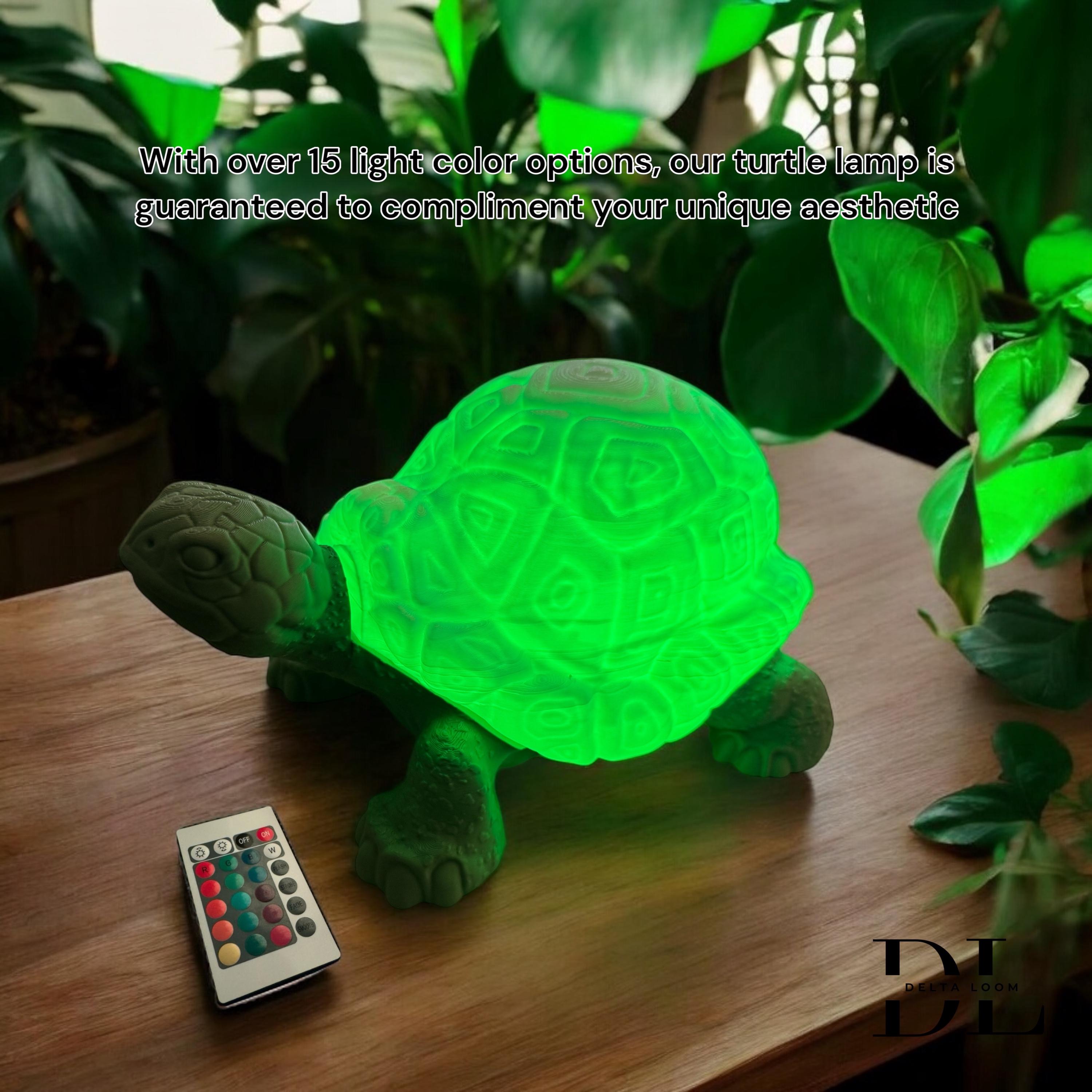 Glowing Turtle Table Lamp - USB LED Lamp, 15 Colors, Dimmable With ...