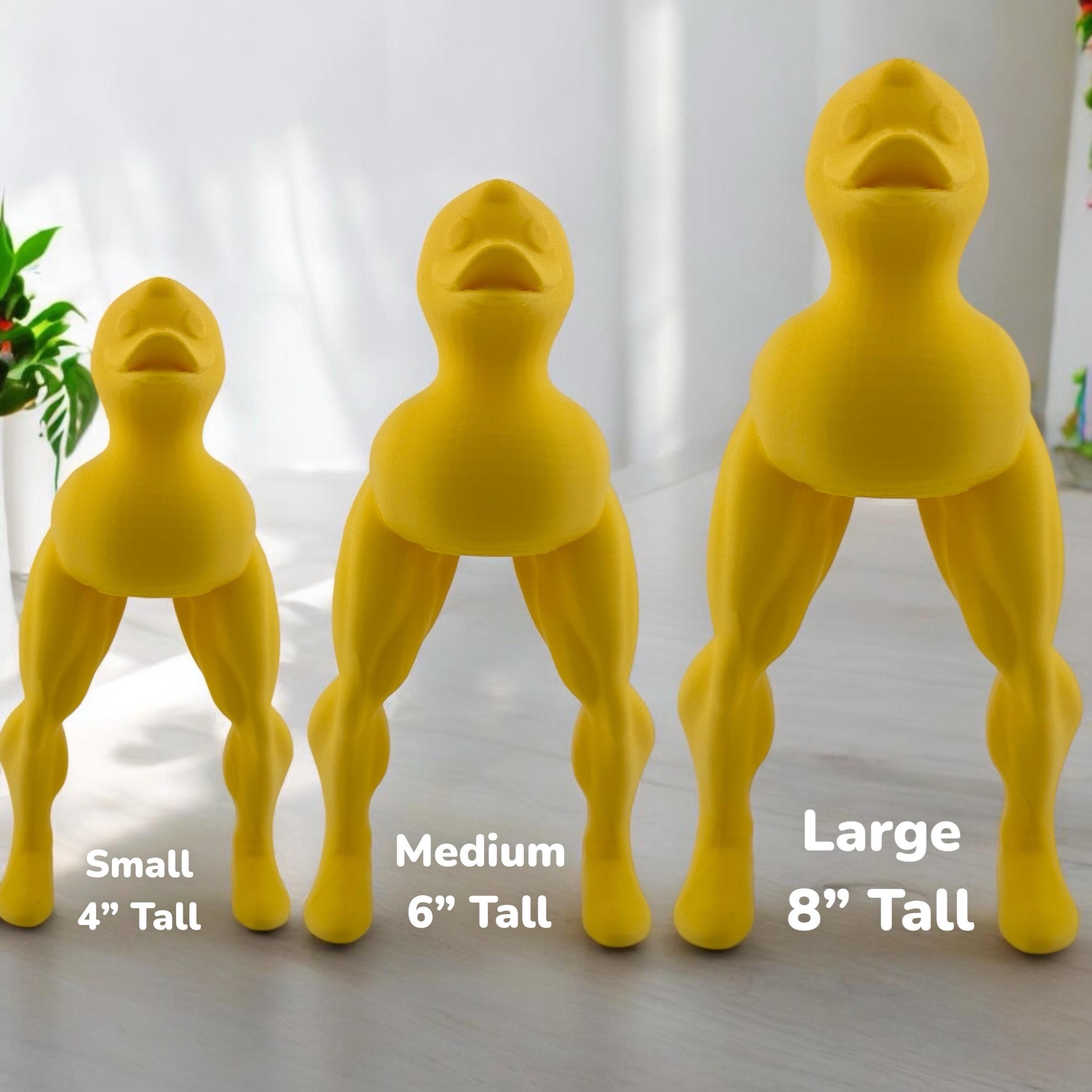Muscular Legs Duck Meme Never Skip Leg Day 3D Printed Dash Duck Jeep ...