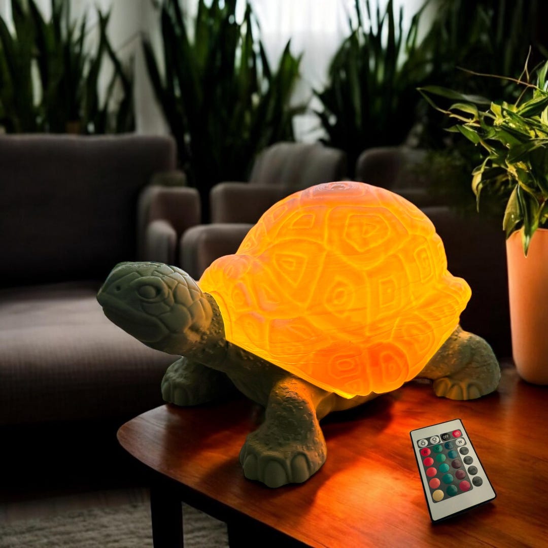 Glowing Turtle Table Lamp - USB LED Lamp, 15 Colors, Dimmable With ...