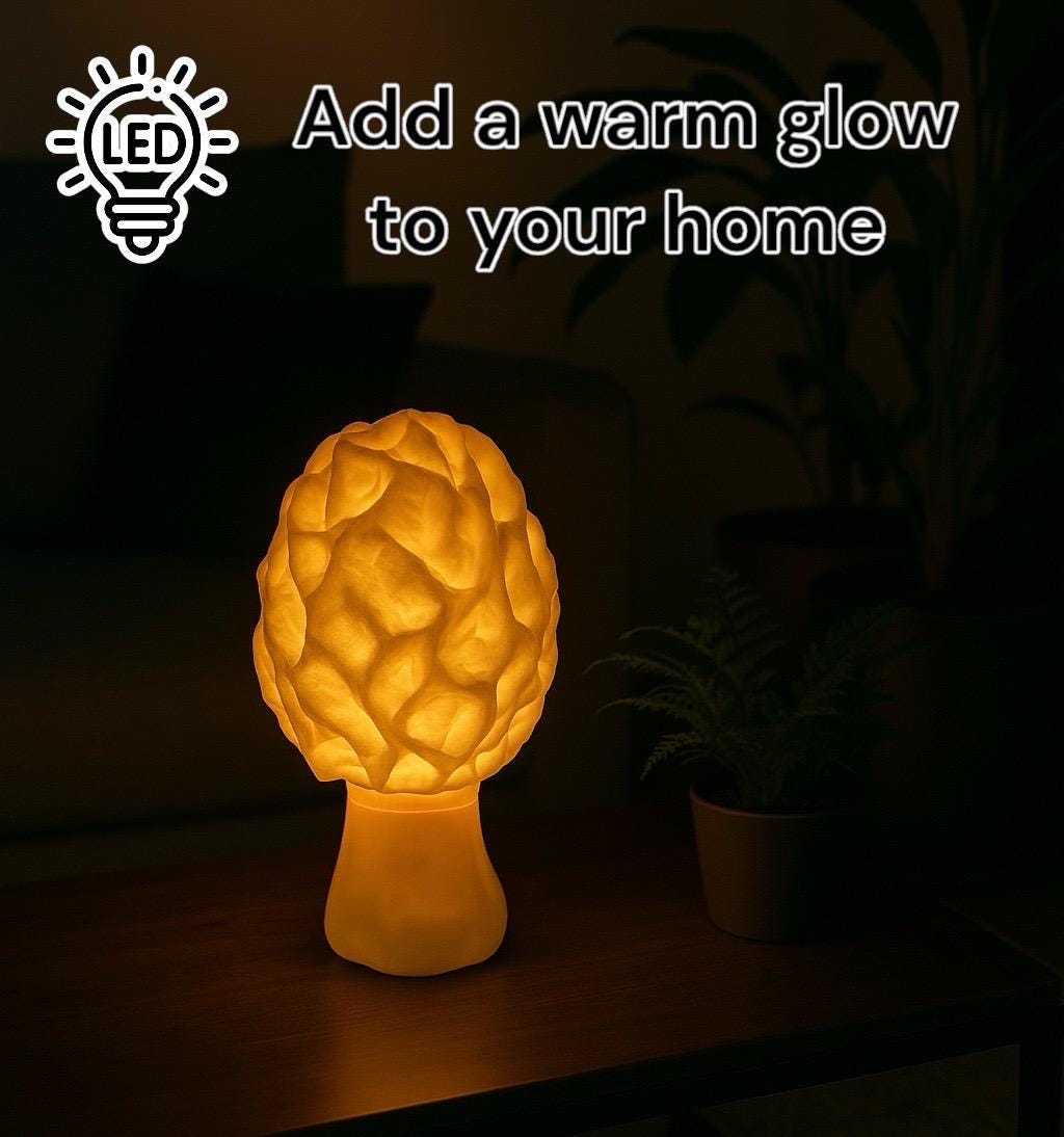 Mushroom Lamp - Morel Fungus Cozy USB 15-color Table Lamp for Soft ...