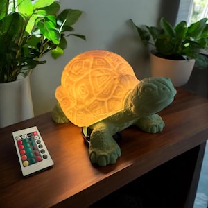 Glowing Turtle Table Lamp - USB LED Lamp, 15 Colors, Dimmable With ...