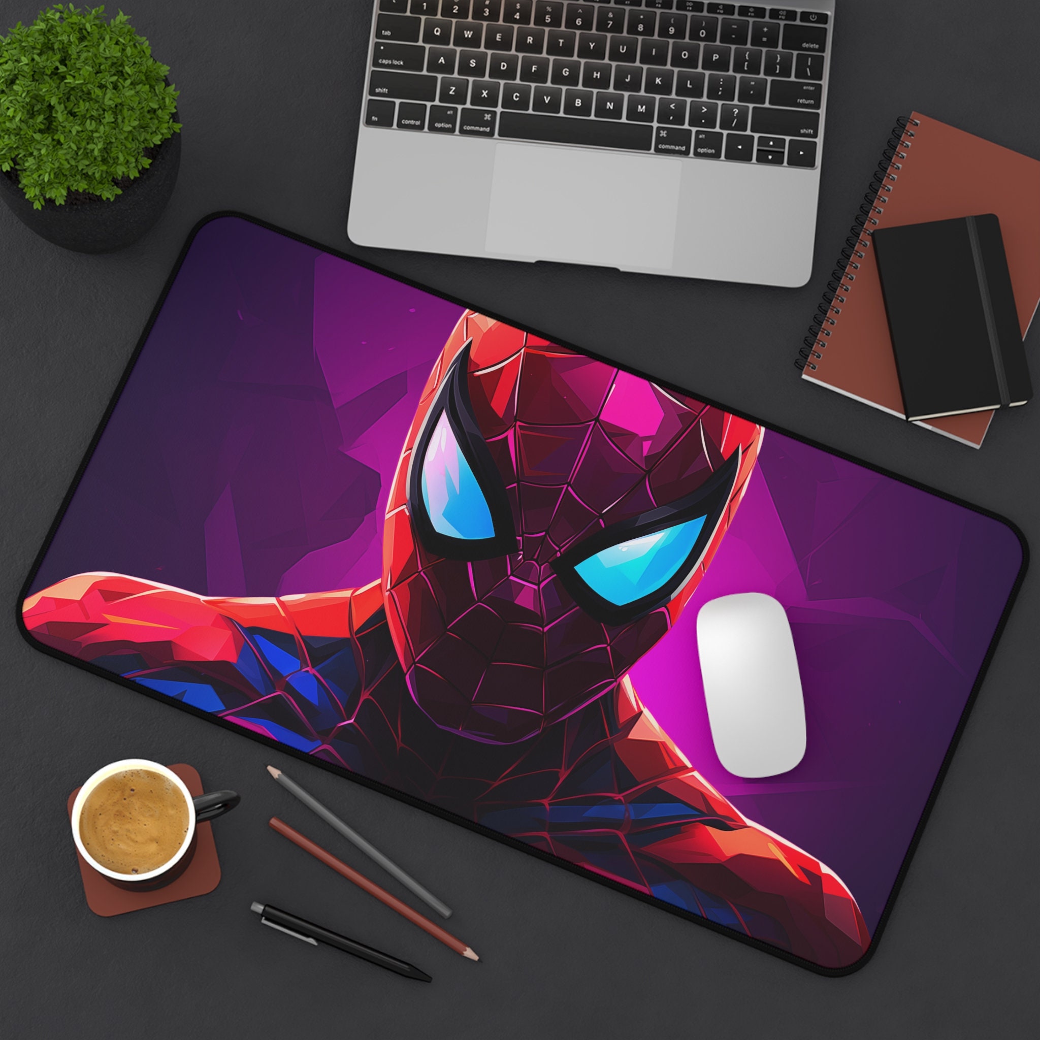 SPIDERMAN DESK MAT Spider Man Mouse Pad Marvel Purple Mouse Pad Gaming ...