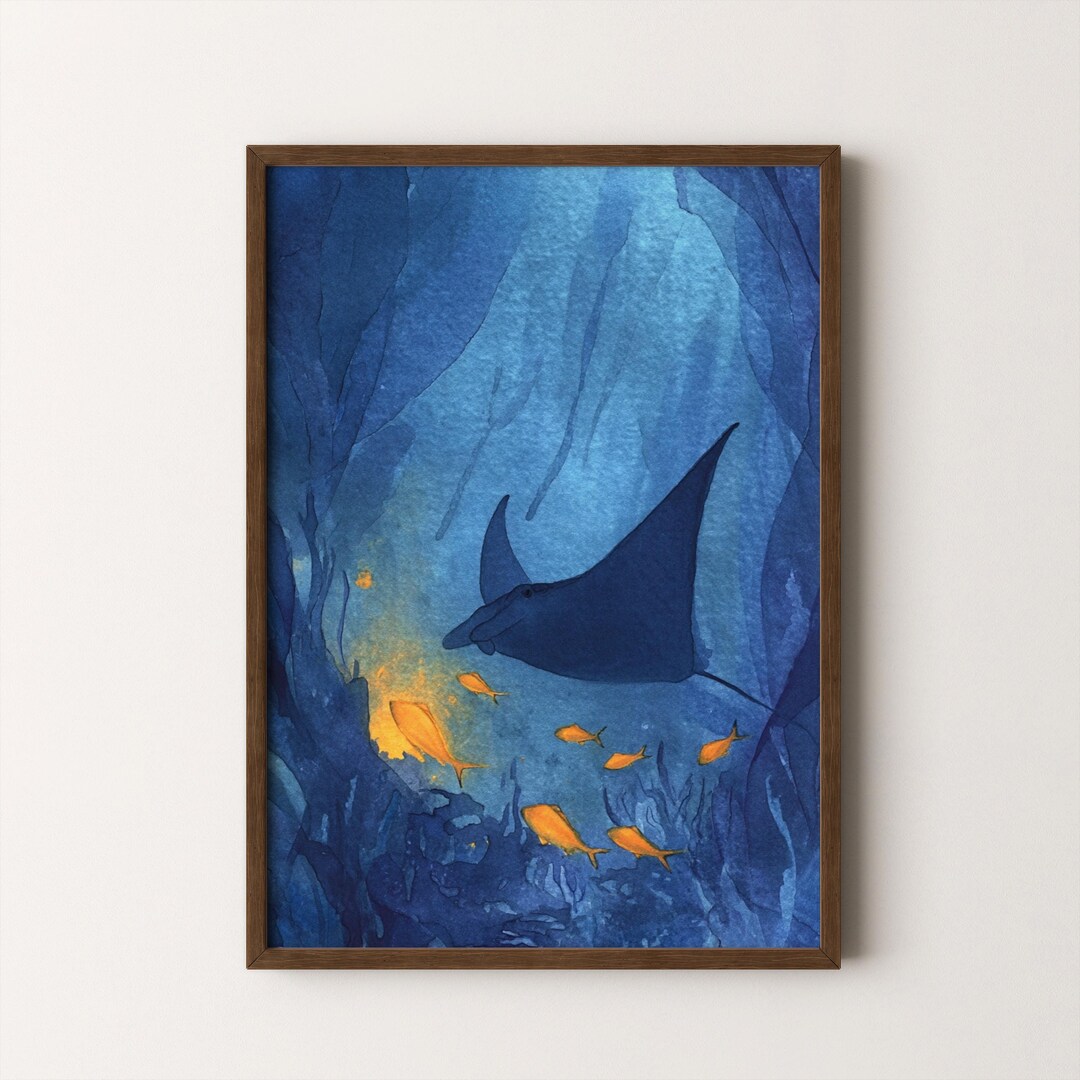 Ocean-inspired Rolled Posters, Marine Art Prints, Underwater Decor, Sea ...