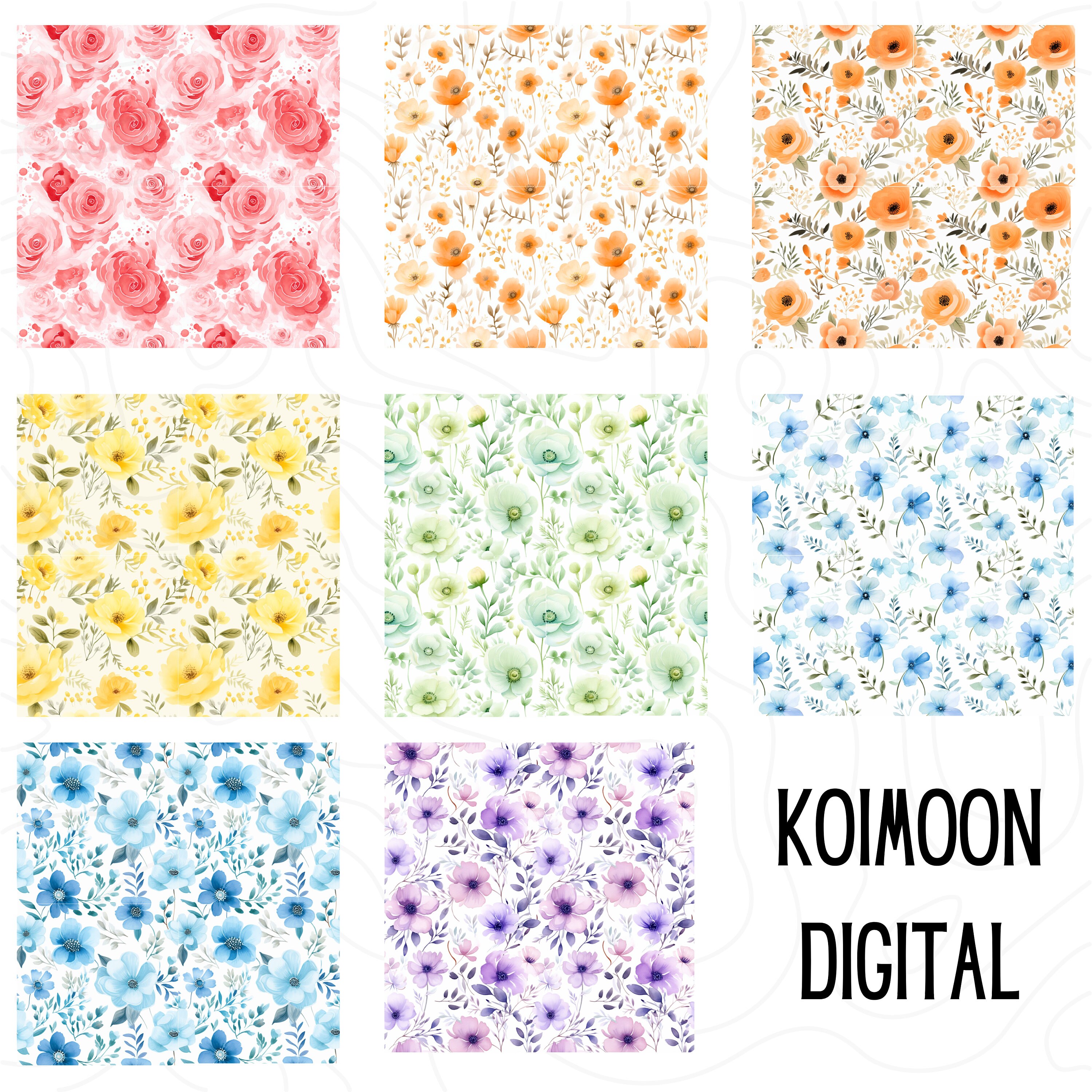 Flowers Digital Paper, Commercial Use, Watercolor Flower Backgrounds ...