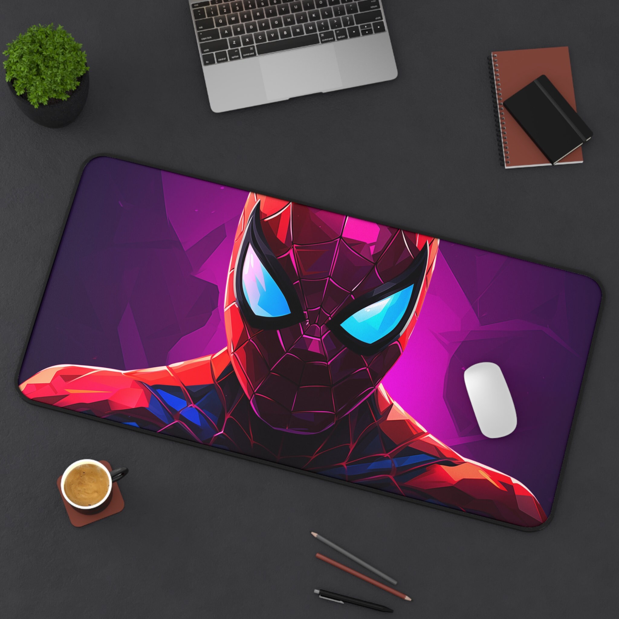 SPIDERMAN DESK MAT Spider Man Mouse Pad Marvel Purple Mouse Pad Gaming ...