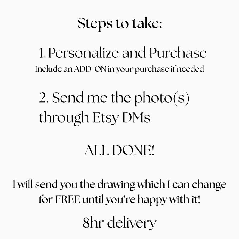 CUSTOM COUPLE PORTRAIT Hand Drawn Faceless Portrait Custom Gift ...